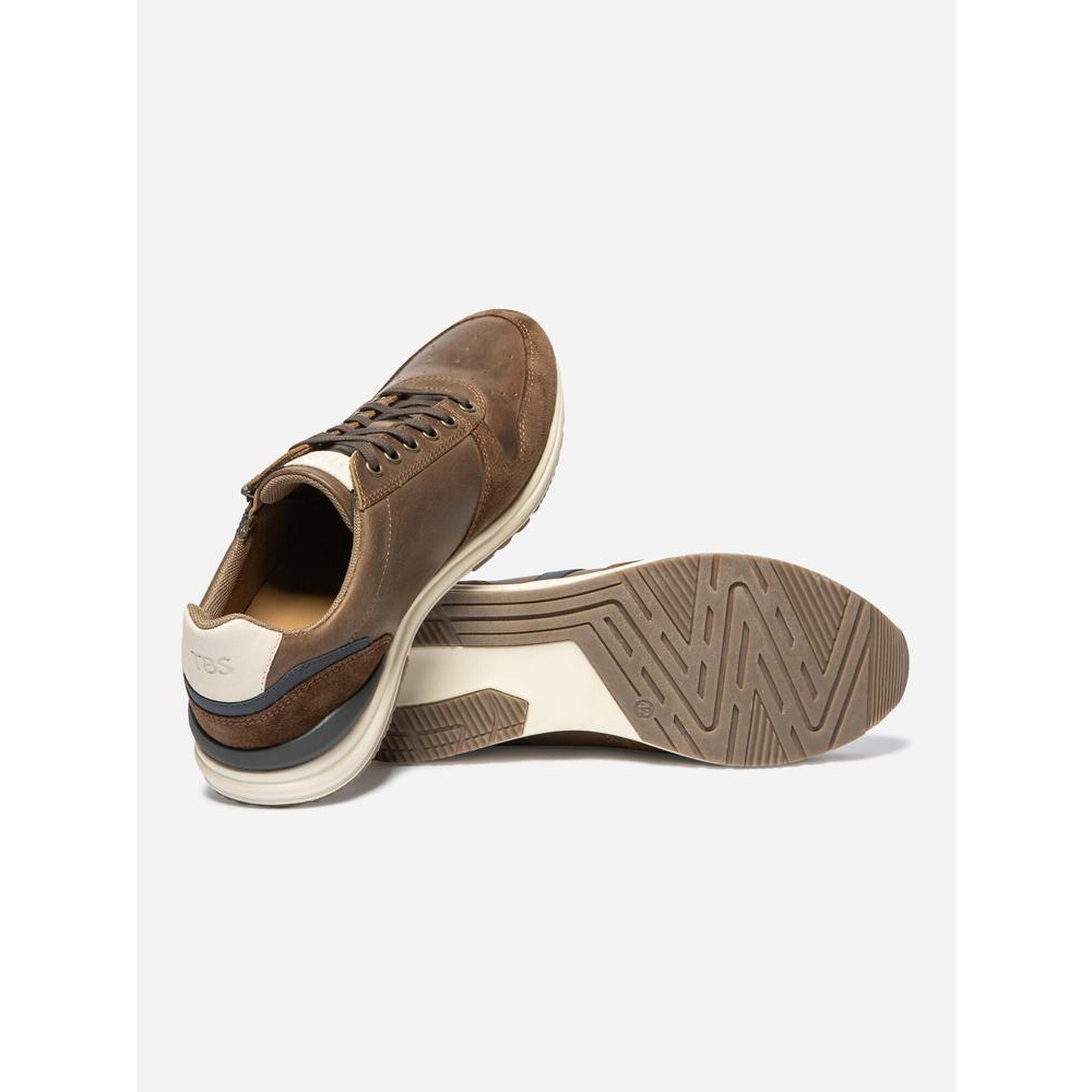 1973 SLIMANE - Baskets zippées homme cuir marron TBS | Decathlon
