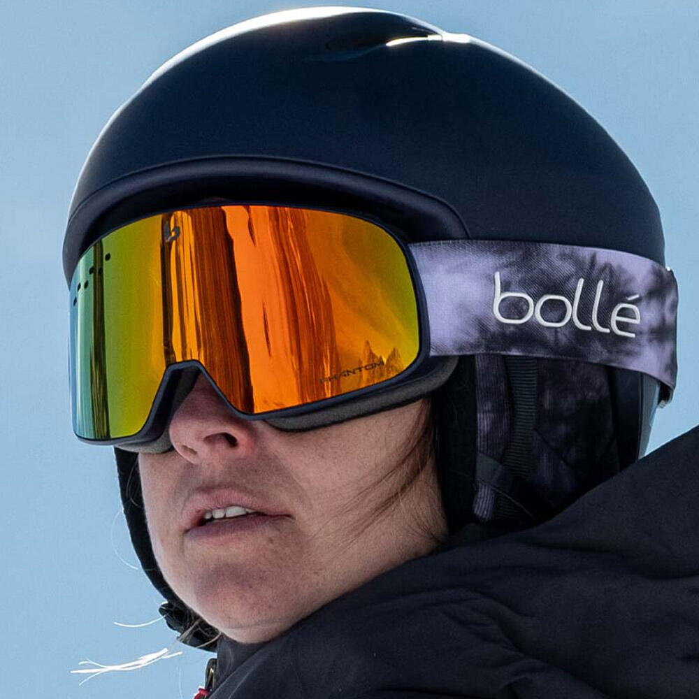 Maschera da sci NEVADA SMALL Plum Tie & Dye Matte - Phantom Fire Red ...