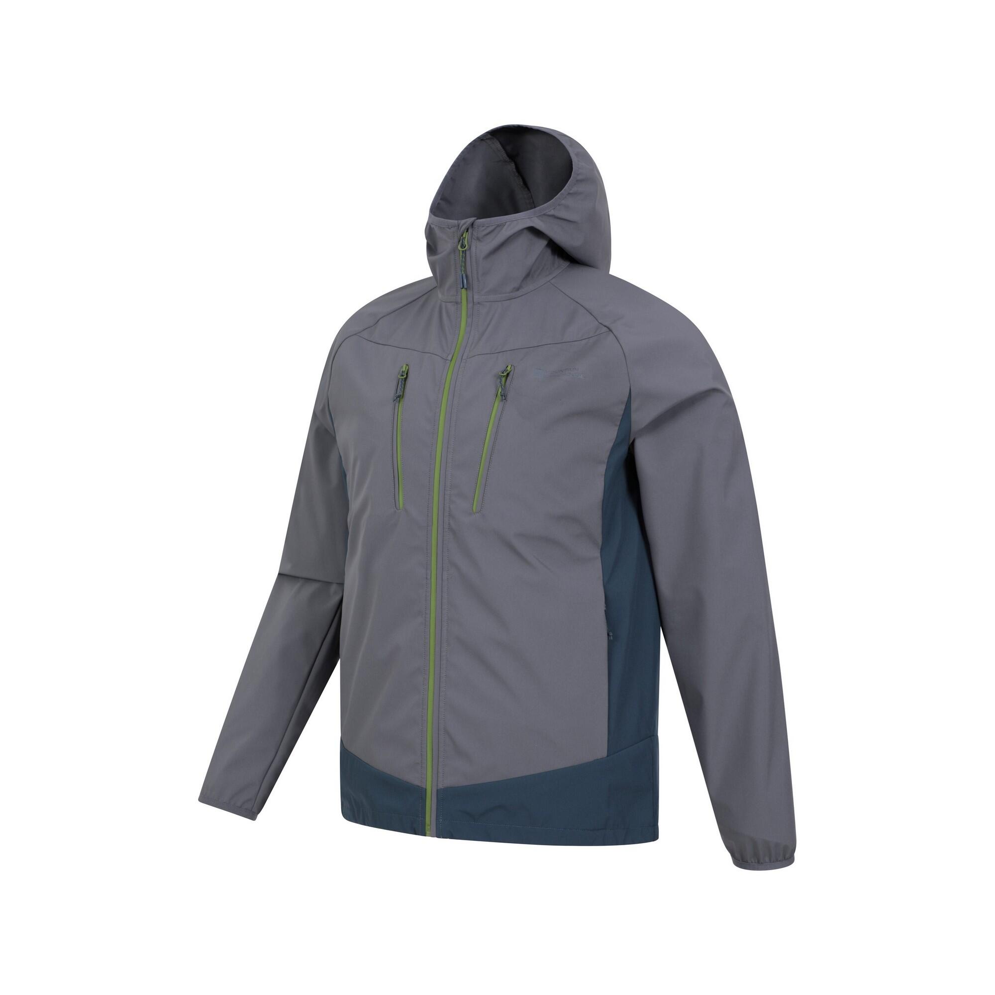 Mens Ambit Lightweight Soft Shell Jacket (Dark Grey) MOUNTAIN WAREHOUSE ...