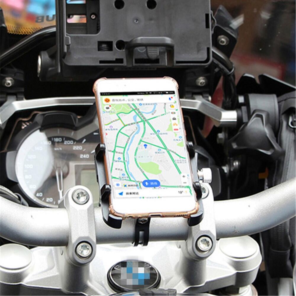 Universal Aluminum Bike Handlebar Phone Mount, Clamp 55-100 mm, Black ...