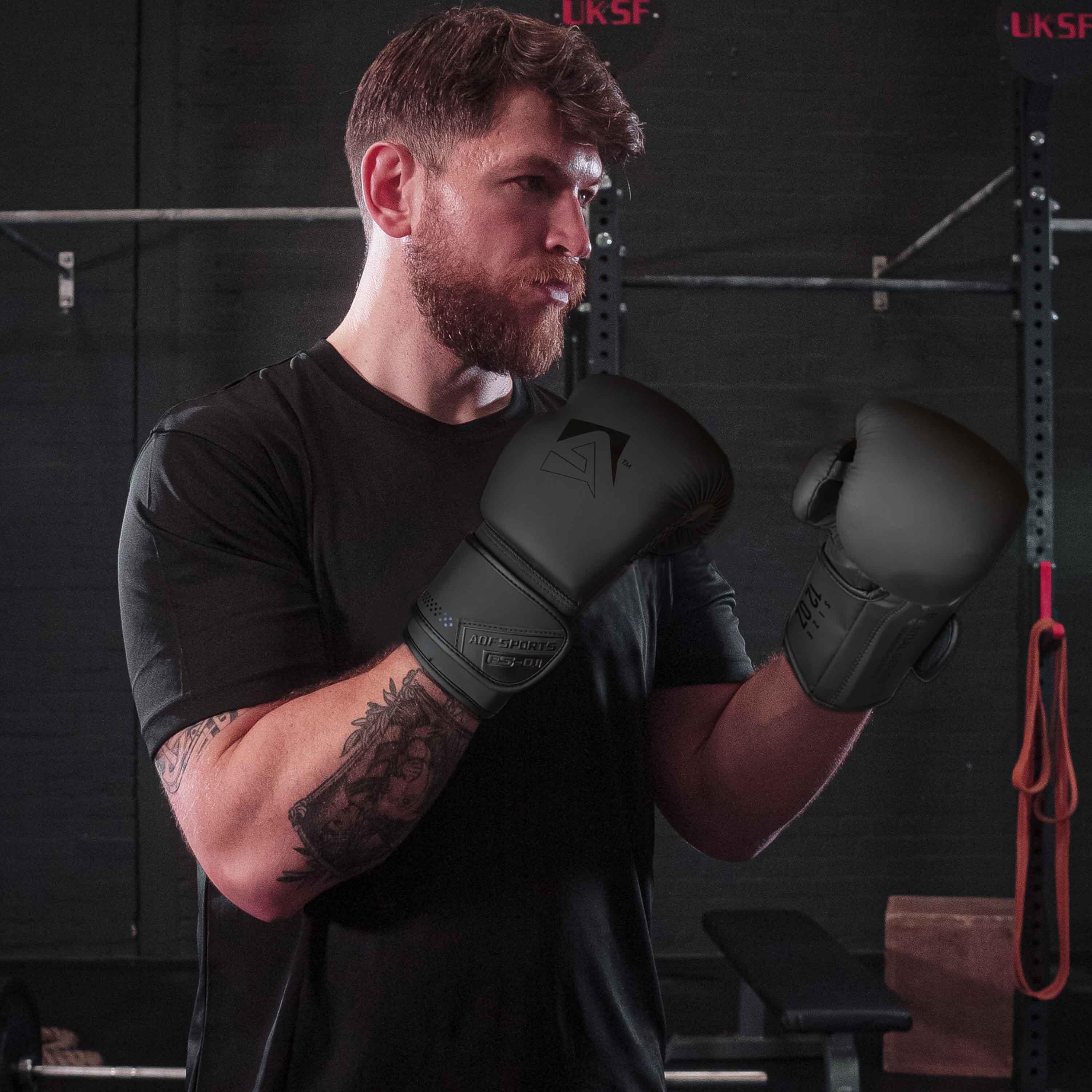 AQF Boxing Gloves for Training & Muay Thai, Kickboxing, MMA & Bag Work 8–16oz | Decathlon