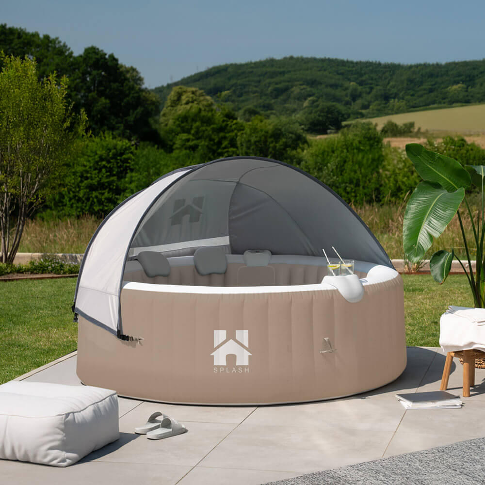 HOME DELUXE Outdoor Whirlpool inkl. Kissen, Getränkehalter und ...