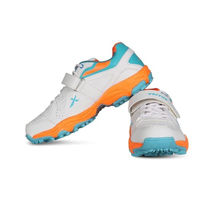 Vector X CKT-200 Cricket Schuhe Weiß/Blau/Orange – Größe 6 UK / 40 EU ...