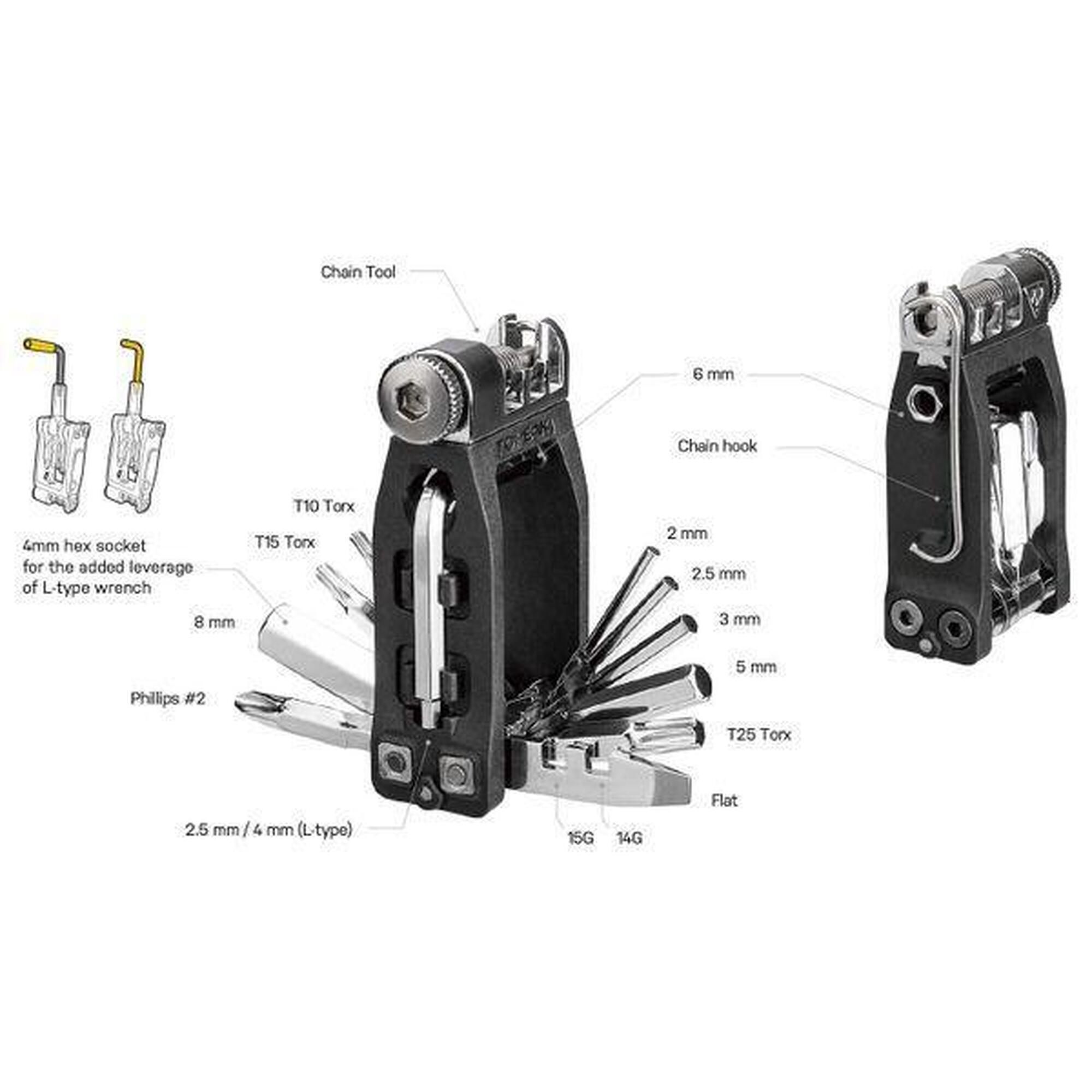Multi-Outils Topeak Ninja Master+ ToolBox T16 Noir TOPEAK | Decathlon