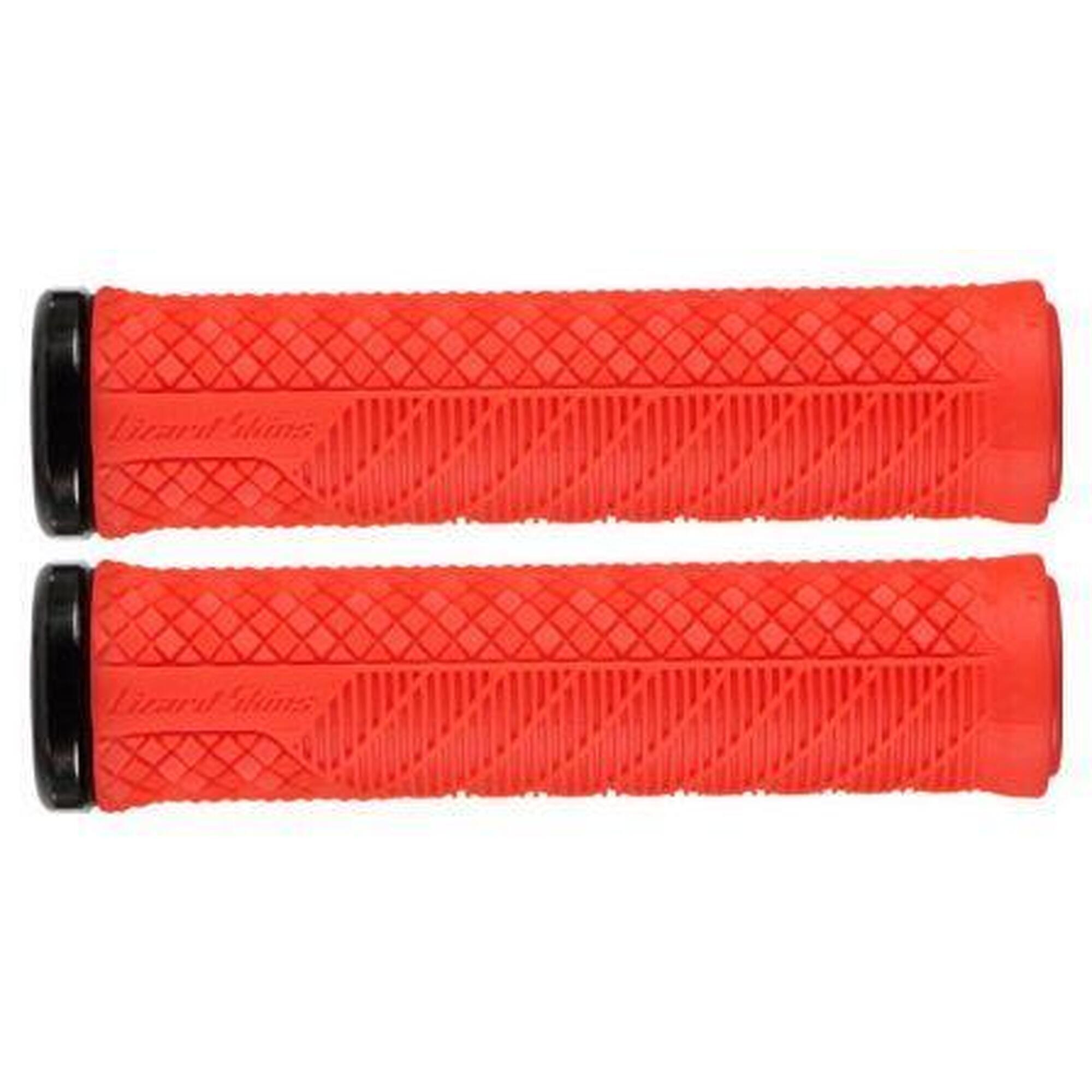 Paire de Grips Lizard Skins Charge Evo Lock-On Rouge Feu LIZARD SKINS ...
