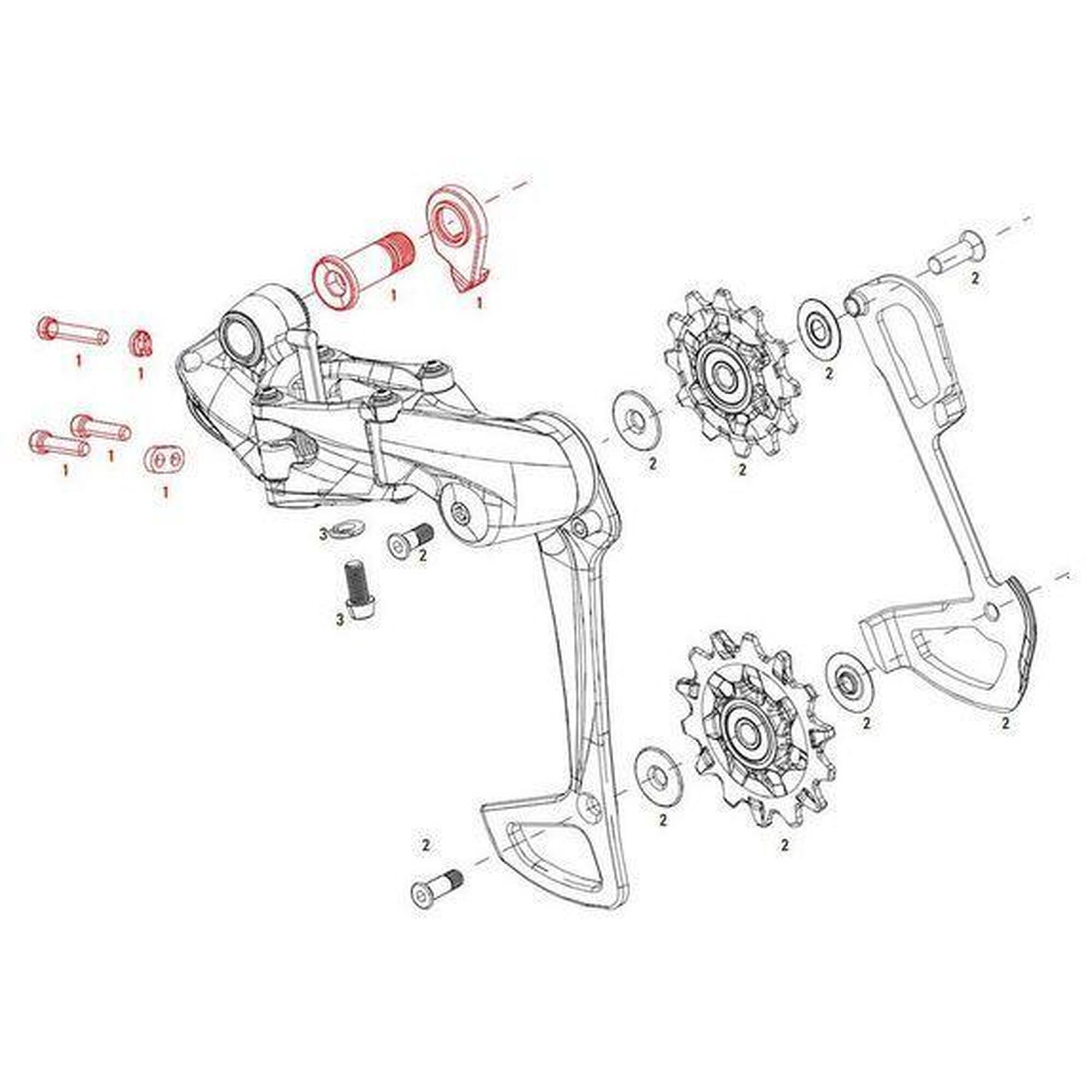 Kit Vis Sram Derailleur XX1 Eagle B-Bolt et Limit Screw Or SRAM | Decathlon