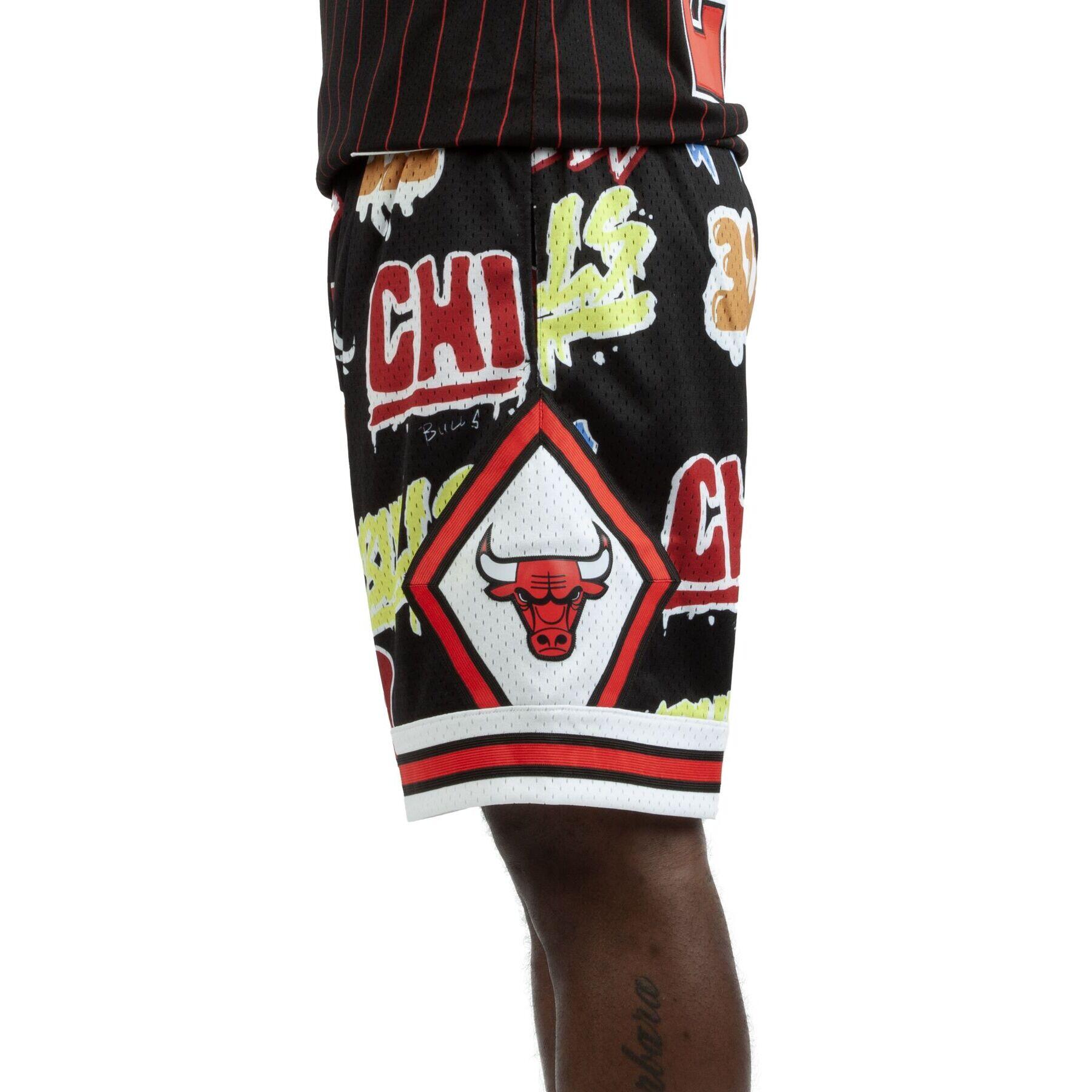 Short Chicago Bulls NBA Slap Sticker Swingman 1997 MITCHELL AND NESS ...