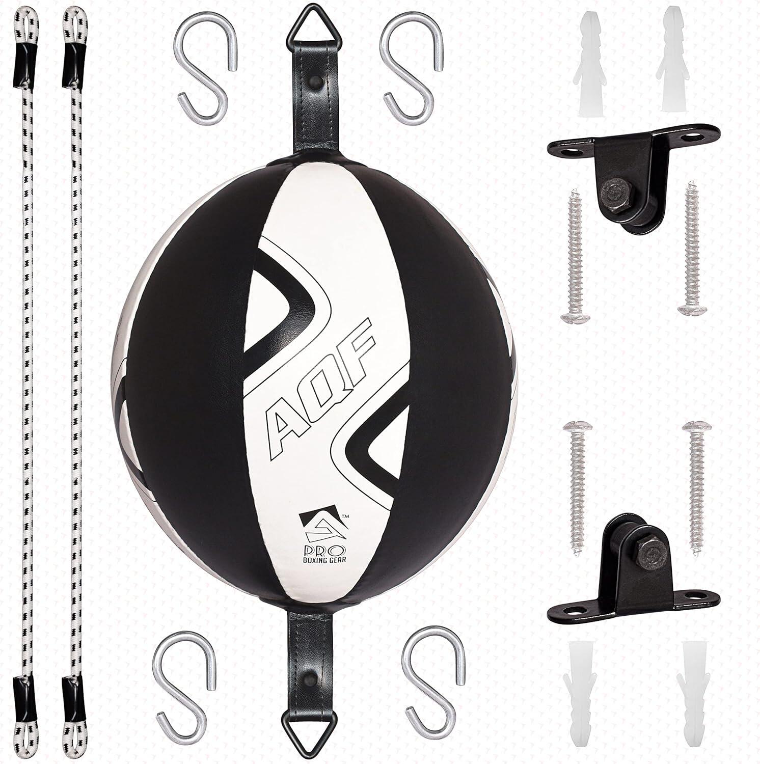 AQF Leather Double-End Boxing Ball –Punching & MMA Training Speed Ball ...