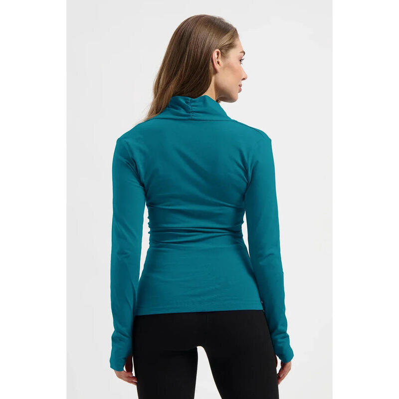 Ishtar - Haut de Yoga et Pilates élégant à manches longues - Pétrole ...