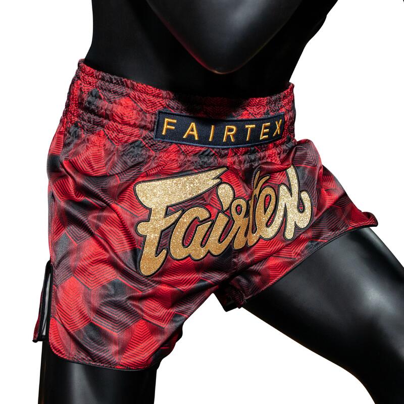 Fairtex trenky na Thajský box BS1919 - červená/černá Velikosti: M ...