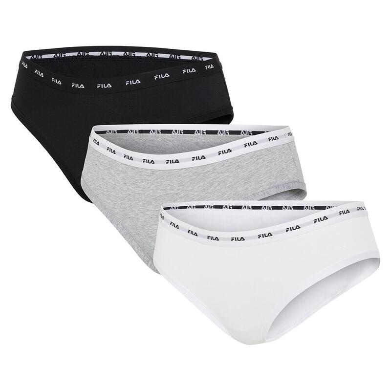 WOMAN STRING ELASTIC WITH LOGO PACK OF 3 PIECES FILA | Decathlon
