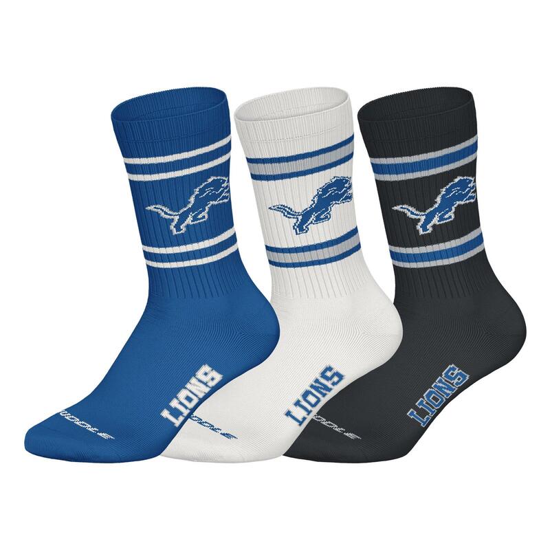 NFL Huddle 3pk Crew Socks 43/46 Detroit Lions NFL | Decathlon