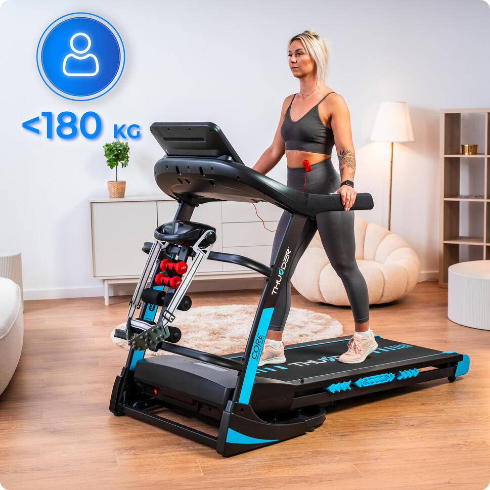 Tapis de course électrique pliable 180 kg THUNDERCORE-DS-BLACK 20 km/h ...