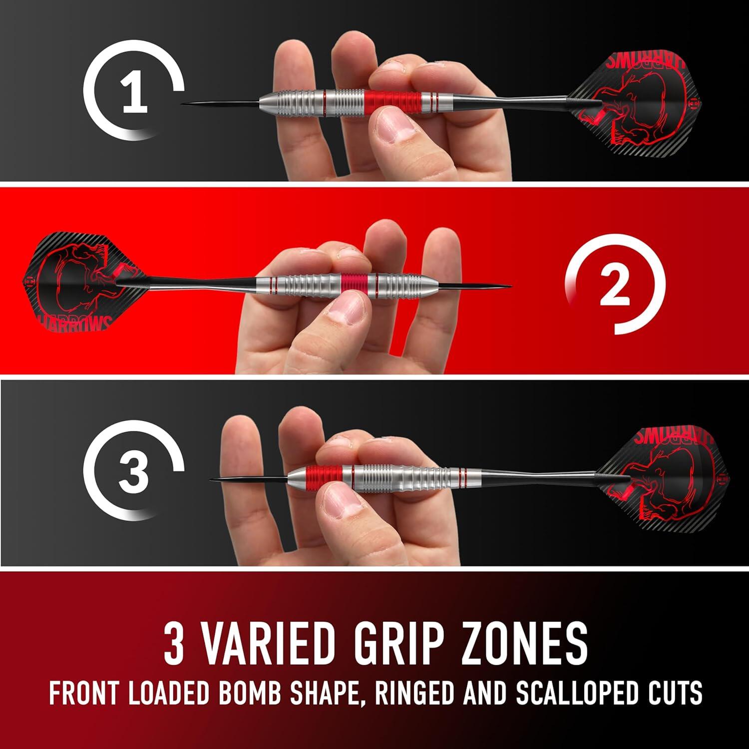Harrows Darts: Rage Steel Tip, Front Loaded, Speedline Shafts, Travel ...