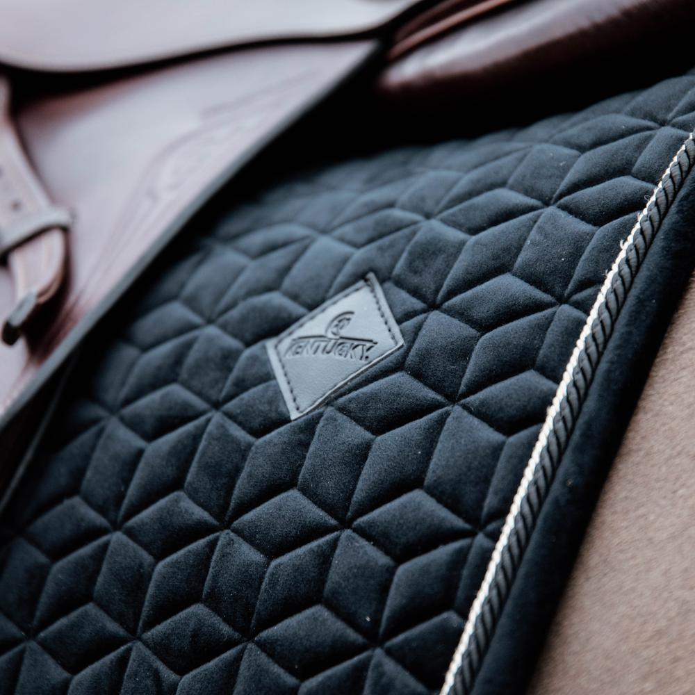 Saddle Pad basic velvet jumping cob black KENTUCKY HORSEWEAR | Decathlon