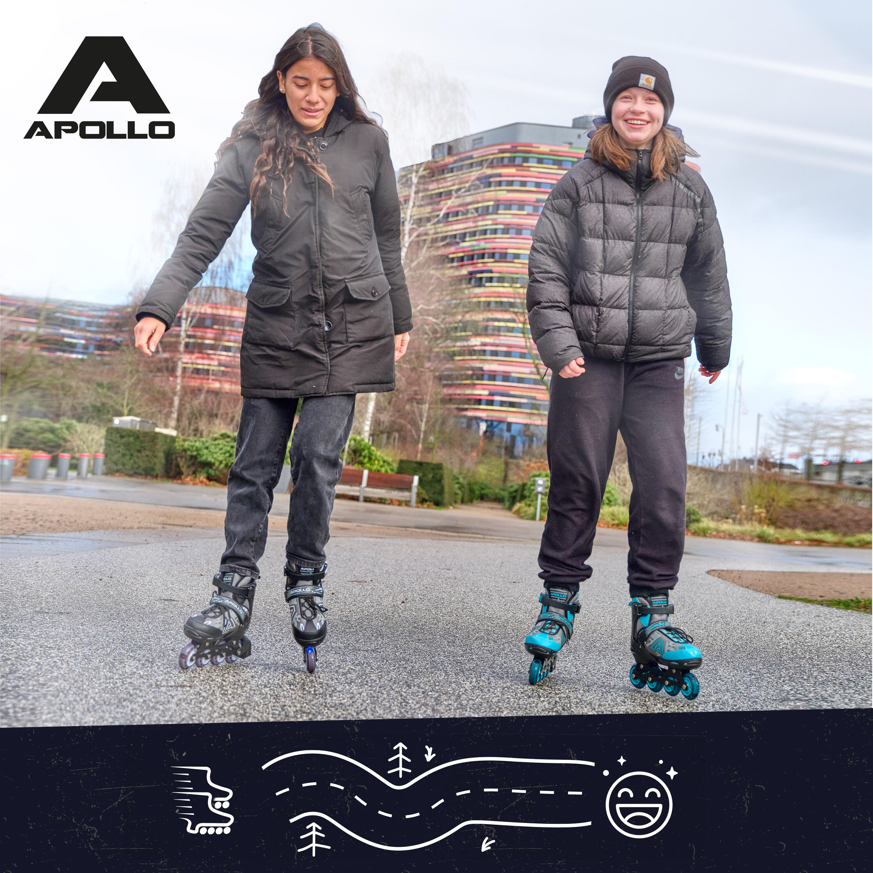 Apollo Inline Skates Champion – maat verstelbaar met LED-wielen | Decathlon