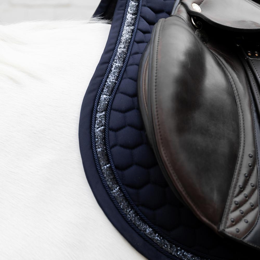 Saddle Pad glitter band jumping navy KENTUCKY HORSEWEAR | Decathlon
