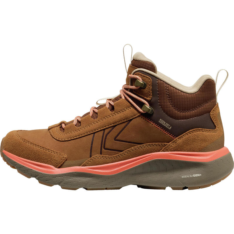 KEEN - Încălțăminte de drumeție LEIKI LEATHER MID WP W Chipmunk/Bison ...