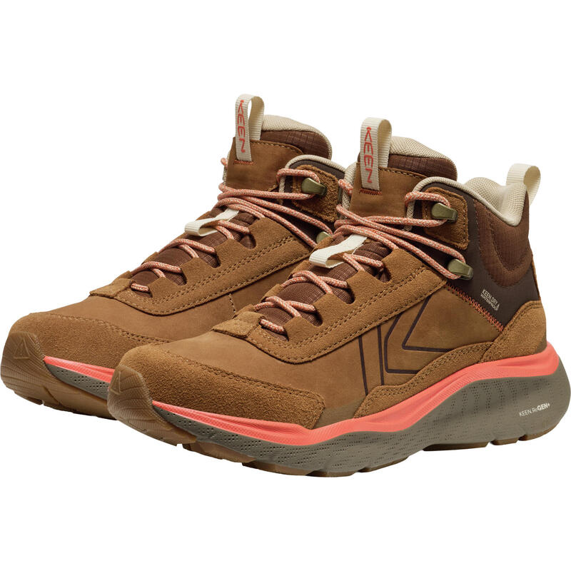 KEEN - Încălțăminte de drumeție LEIKI LEATHER MID WP W Chipmunk/Bison ...