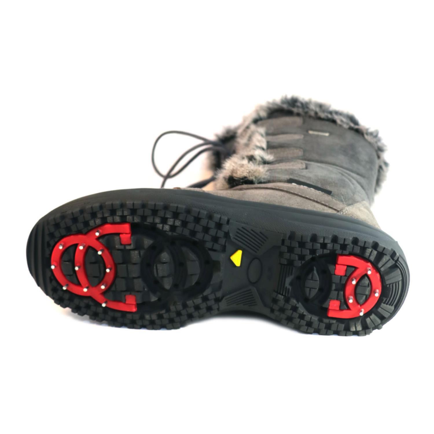 Lucia2 Women's Tall Insulated Winter Boots with Flip-over Ice Grips ...