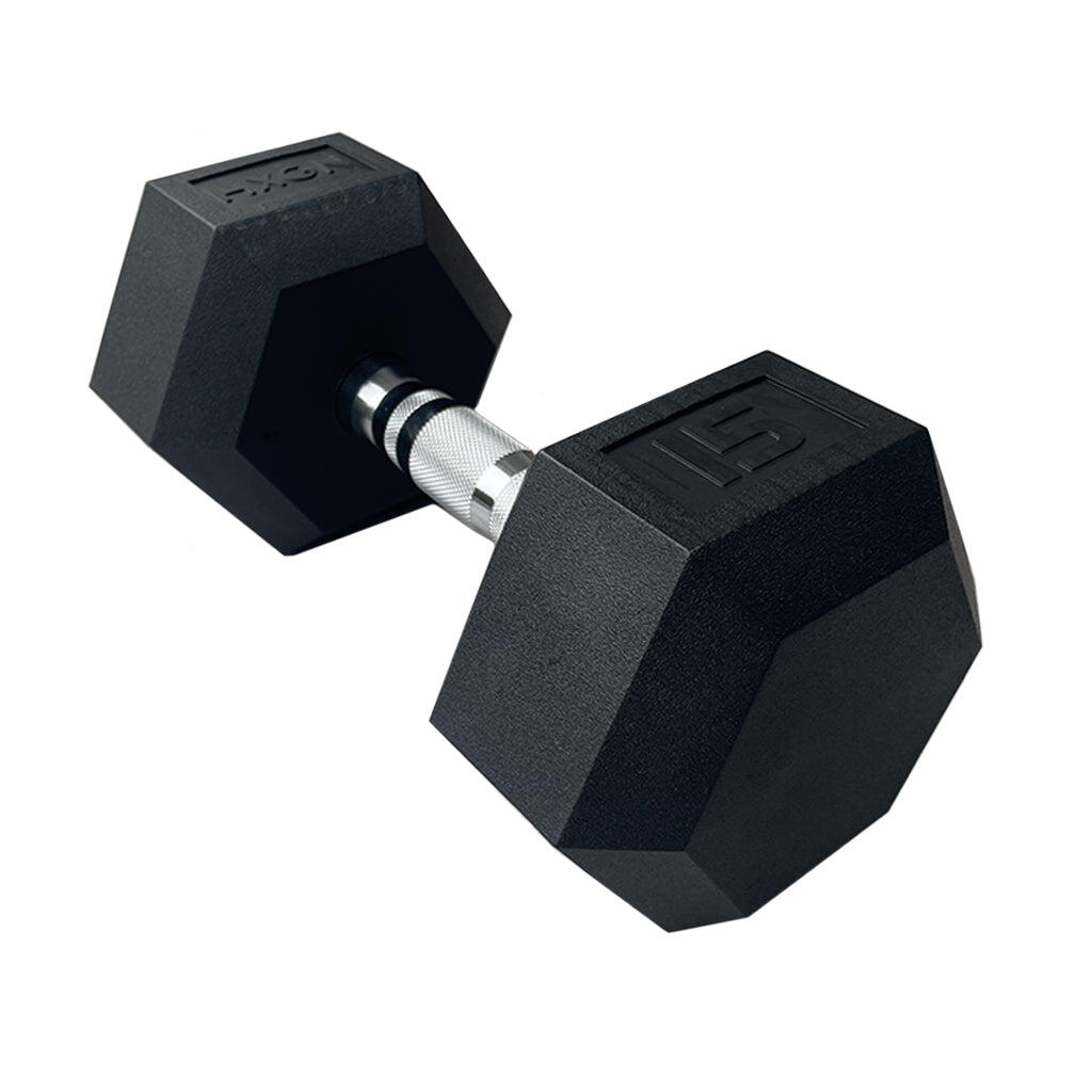 HXGN 2 x 15kg Pro Hex Dumbbells (Pair) HXGN | Decathlon