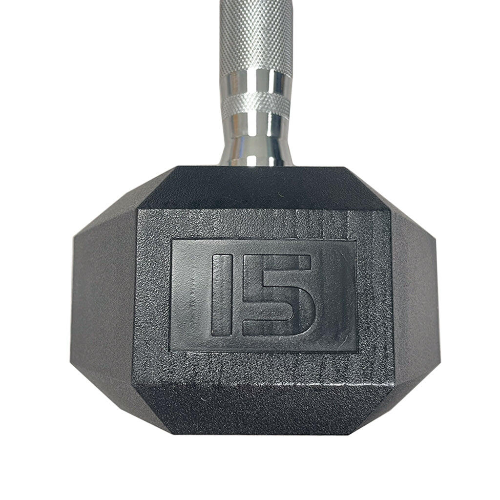 HXGN 2 x 15kg Pro Hex Dumbbells (Pair) HXGN | Decathlon