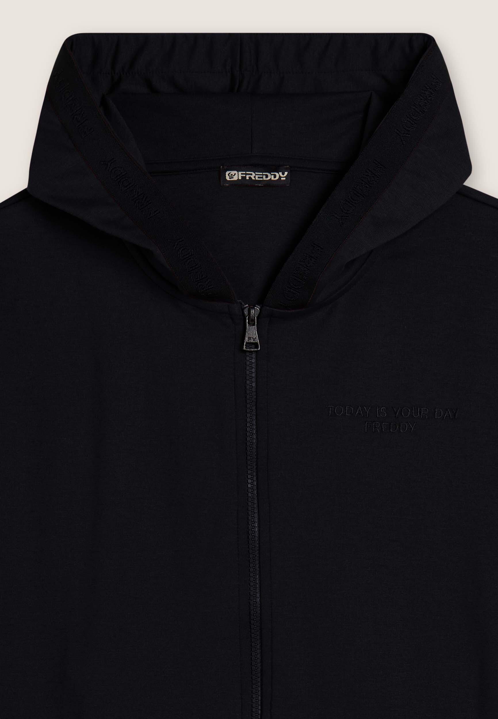 Sweat-shirt pour femmes avec fermeture zippée, capuche et logo | Decathlon