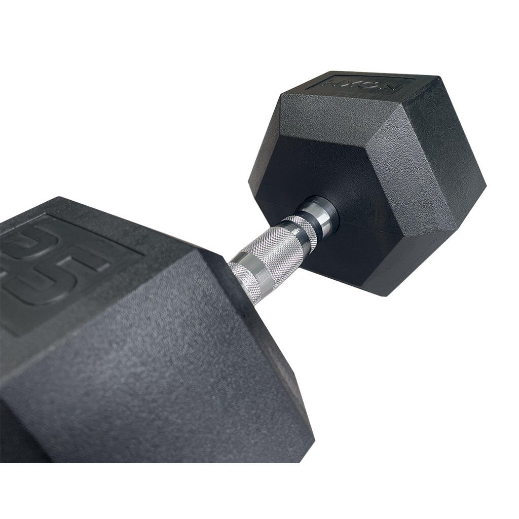 HXGN 2 x 25kg Pro Hex Dumbbells (Pair) HXGN | Decathlon