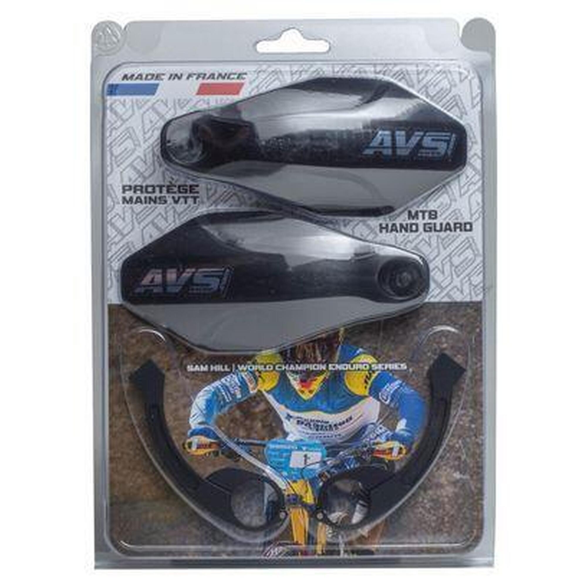 Protège-main AVS - KIT DECO (patte alu avec charnière) - noir-alu AVS RACING | Decathlon