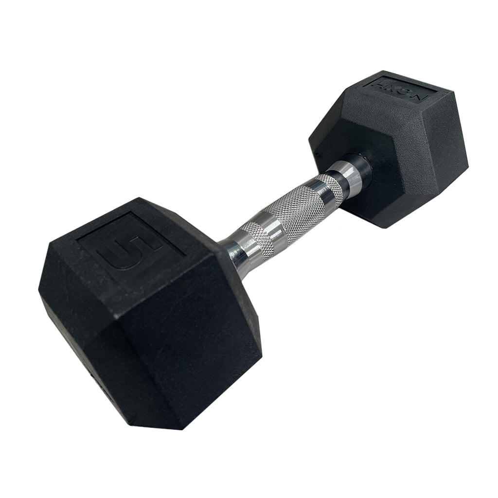 HXGN 2 x 5kg Pro Hex Dumbbells (Pair) HXGN | Decathlon