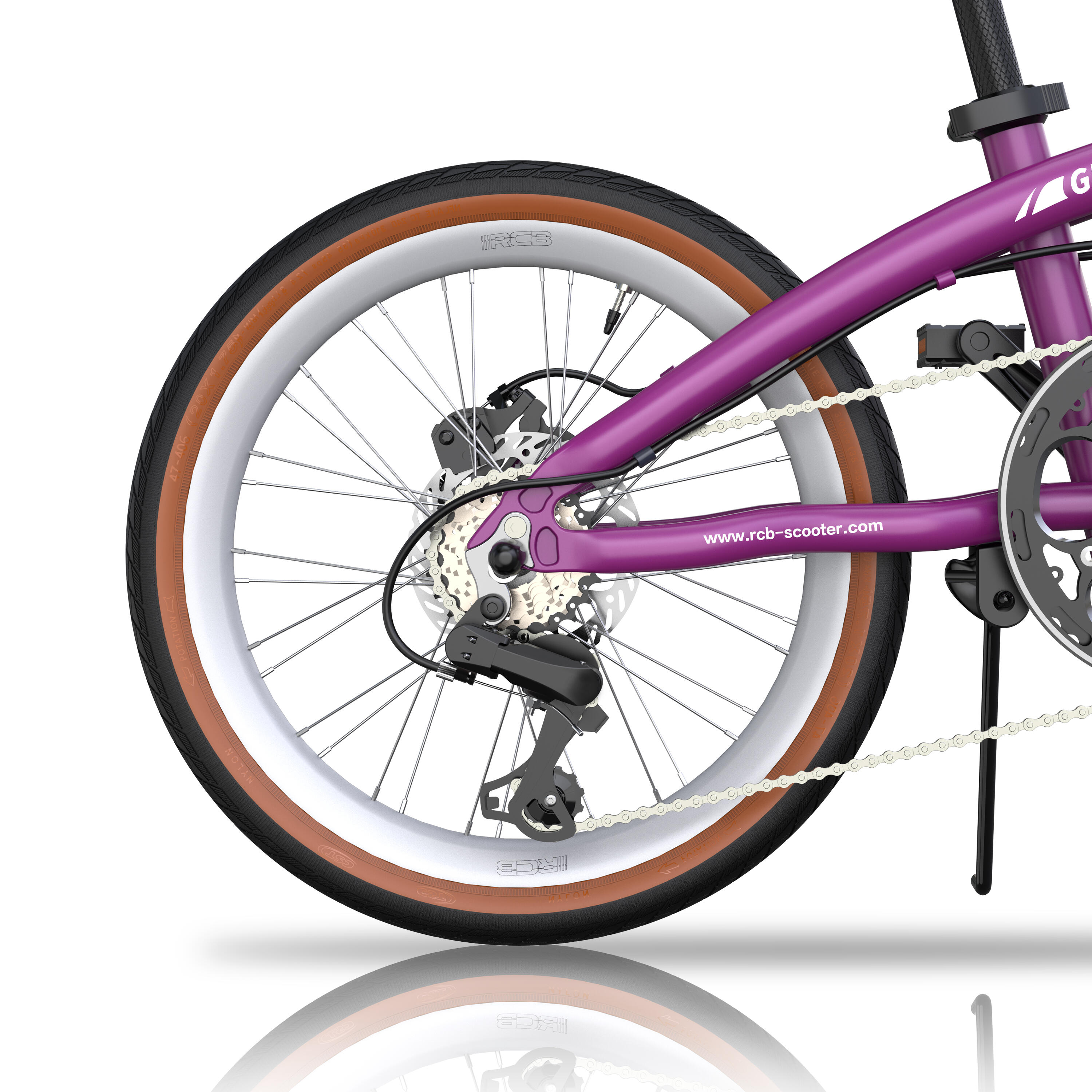 Folding bike 20" aluminium, 7-speed, disc brakes RCB GK4, age 12+ RCB ...