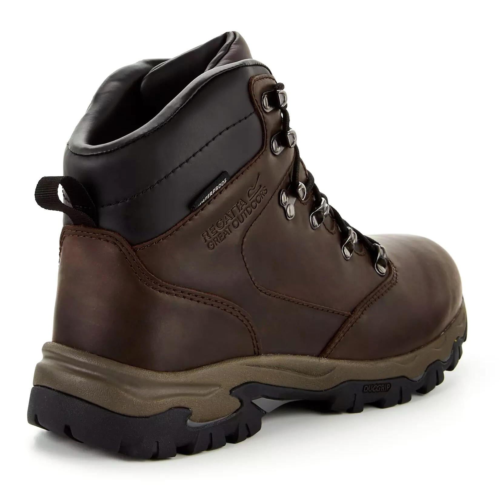 Mens Tebay Waterproof Leather Walking Boots (Peat) | Decathlon