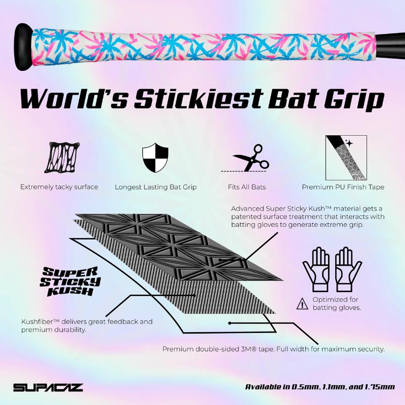 Supacaz Super Sticky Kush BG - Splat 1.1 mm Neon Purple - Decathlon