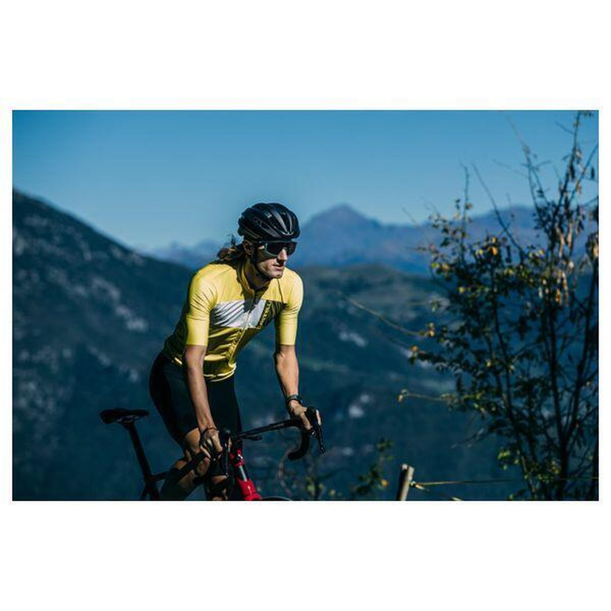 Maillot Manches Courtes Castelli Prologo 7 Jaune/Gris Clair CASTELLI ...