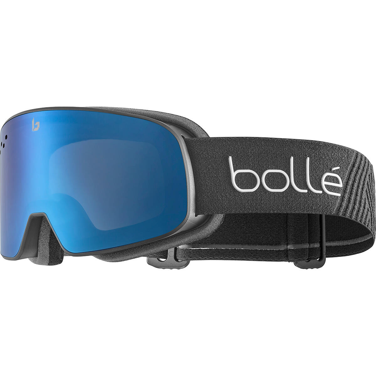 NEVADA SMALL Unisex Snow Goggles - Matte White/Metallic Blue Azure ...