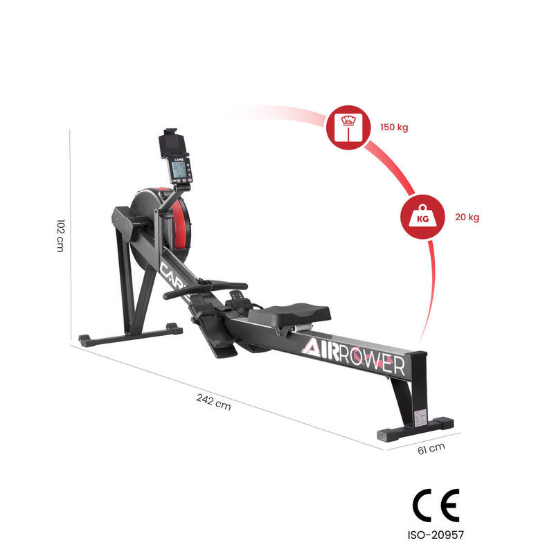 Rameur - CARE - AIR ROWER connecté CARE FITNESS | Decathlon