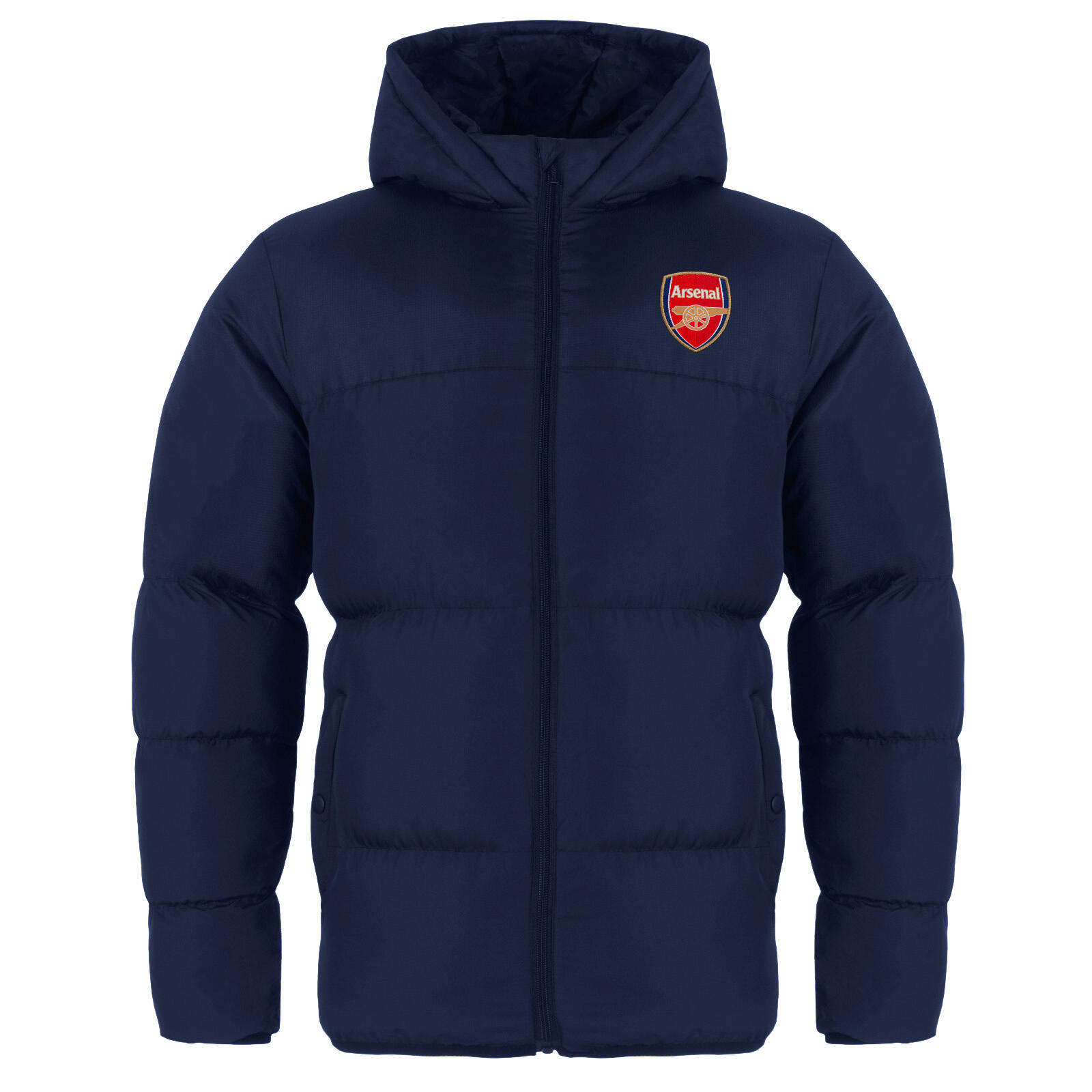 Arsenal FC Mens Jacket Hooded Winter Quilted OFFICIAL Football Gift ...