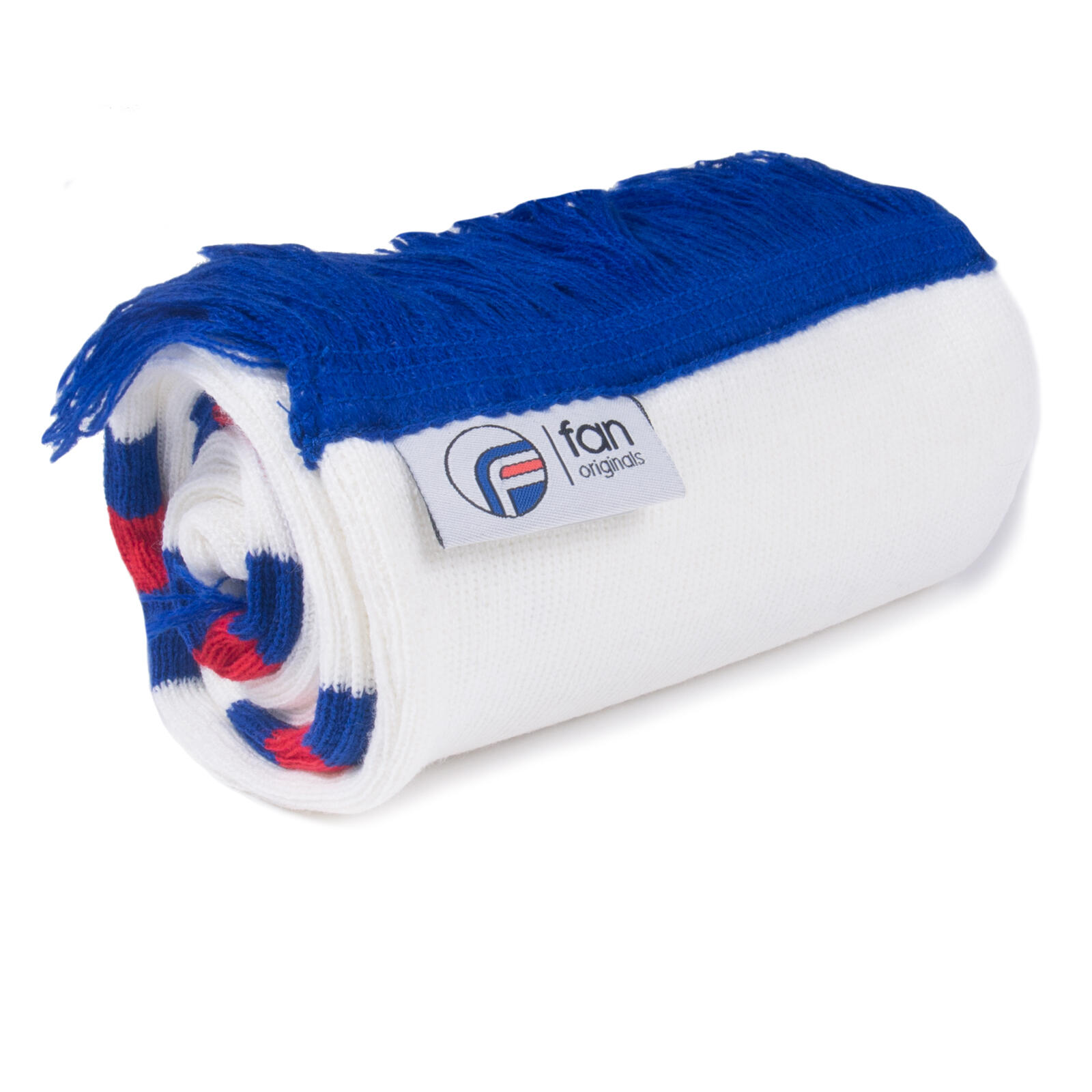 Fan Originals Retro Football Bar Scarf in Rangers Colours Blue White ...