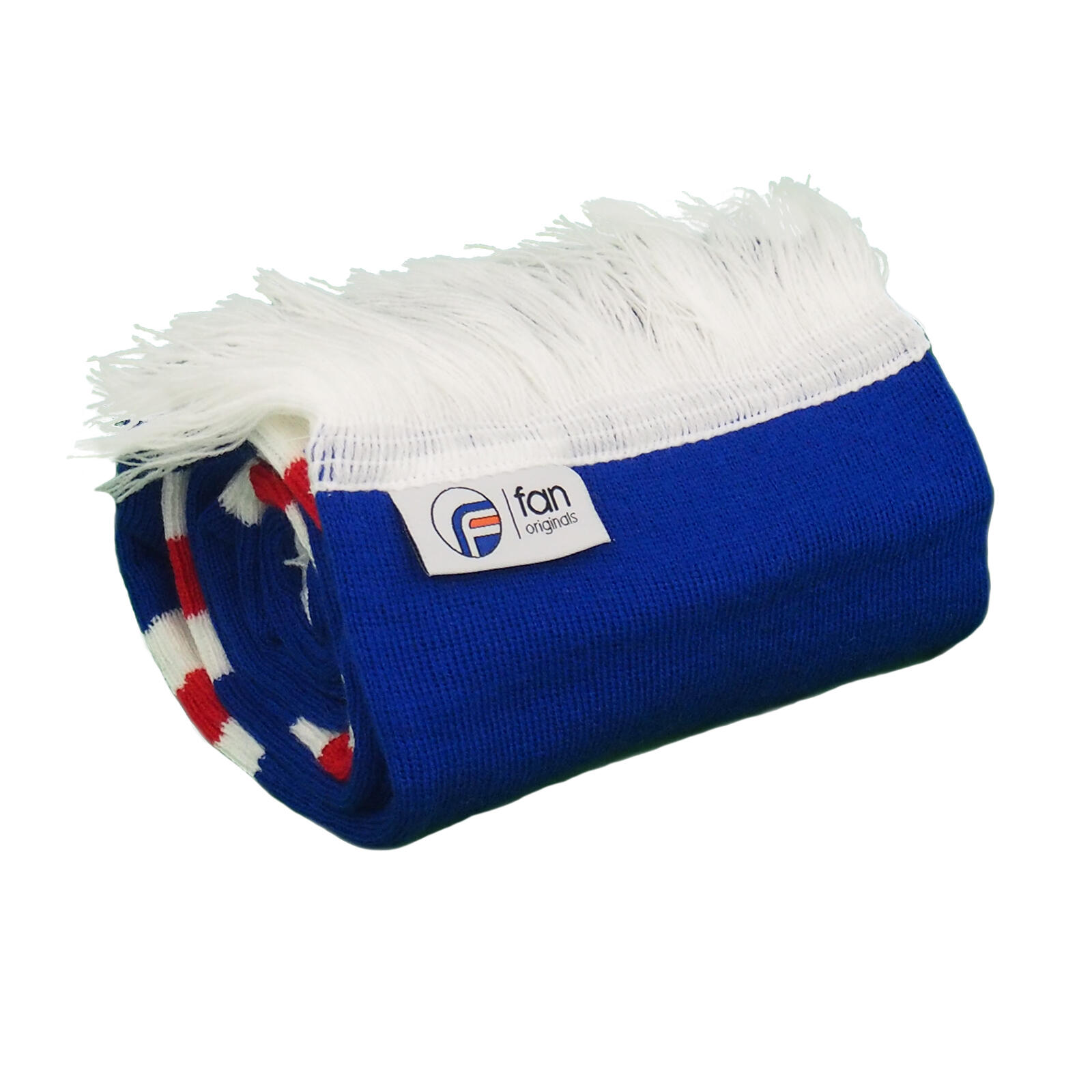 Fan Originals Retro Football Bar Scarf in Rangers Colours Blue White ...