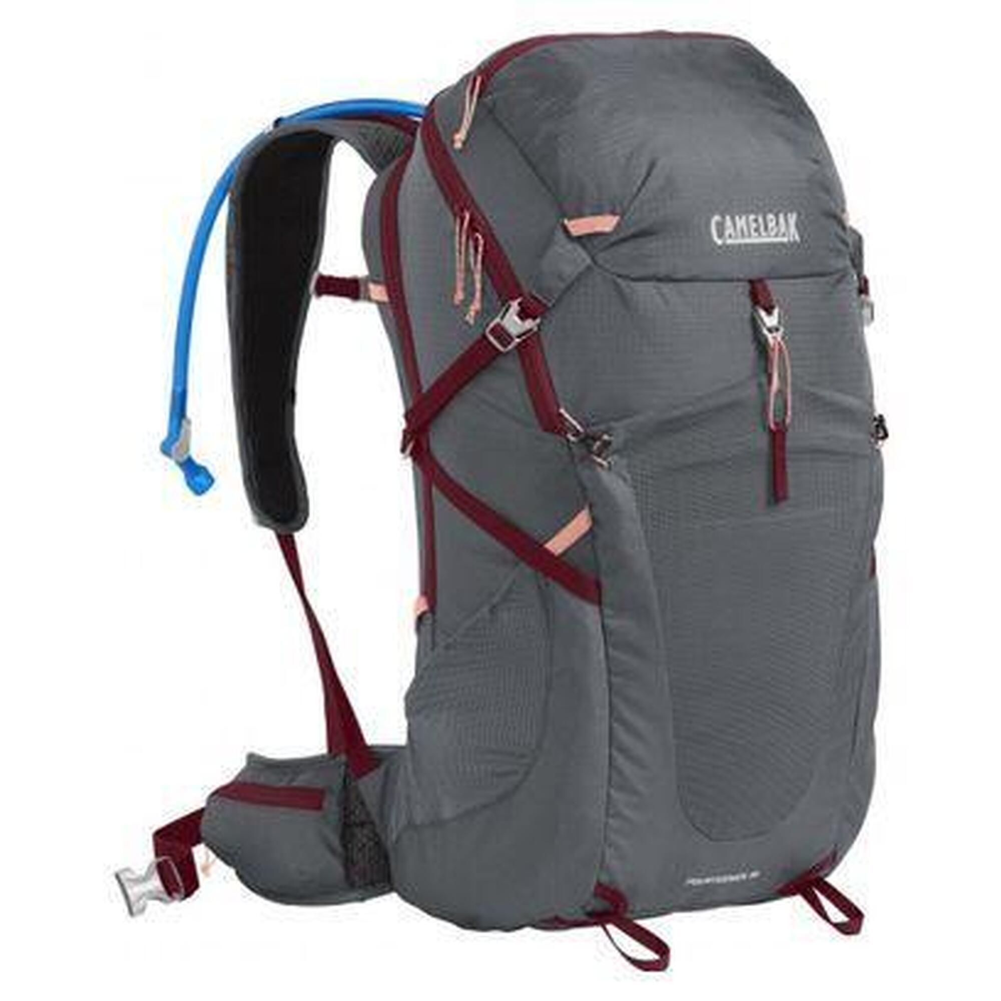 Sac de randonnée Femme Camelbak Fourteener 30L + Poche à Eau de 3L Gris/Bordeaux CAMELBAK ...