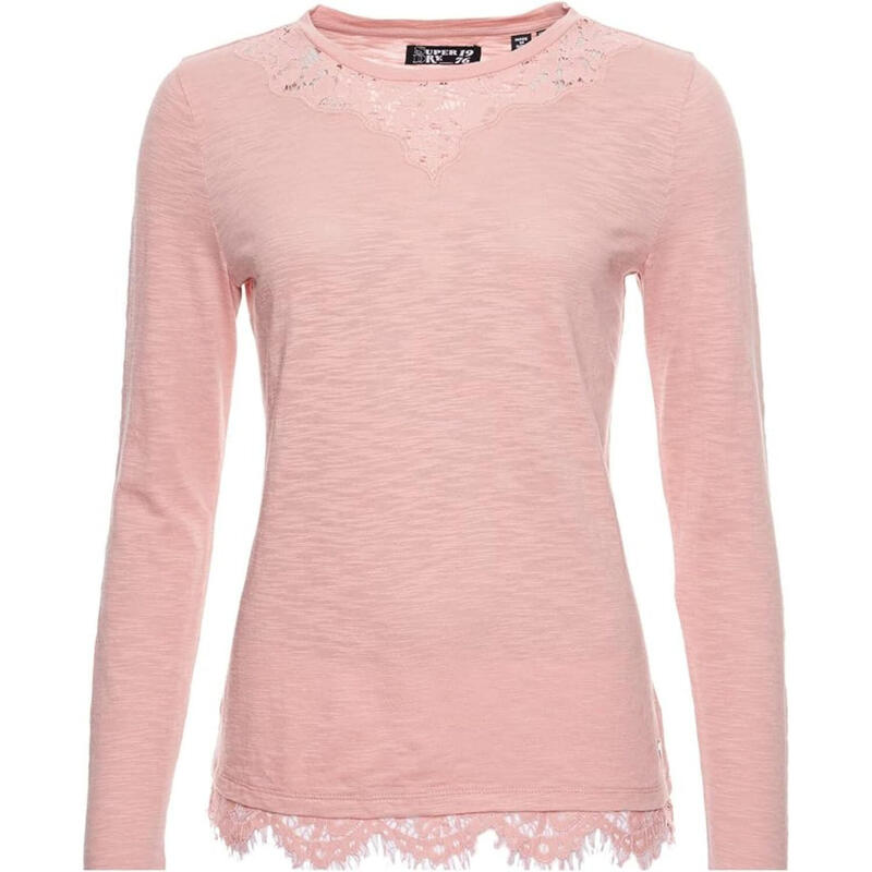 Blouse d'entraînement pour femmes SuperDry Ellis Lace Ls Top SUPERDRY ...