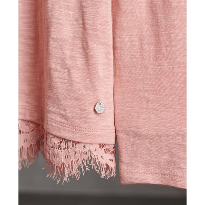 Blouse d'entraînement pour femmes SuperDry Ellis Lace Ls Top SUPERDRY ...