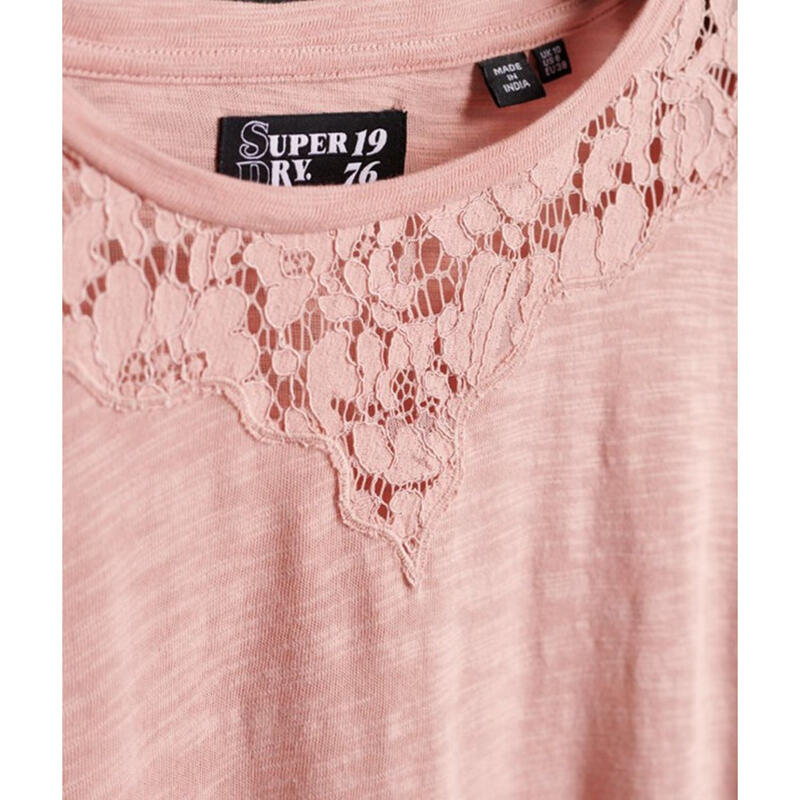 Blouse d'entraînement pour femmes SuperDry Ellis Lace Ls Top SUPERDRY ...