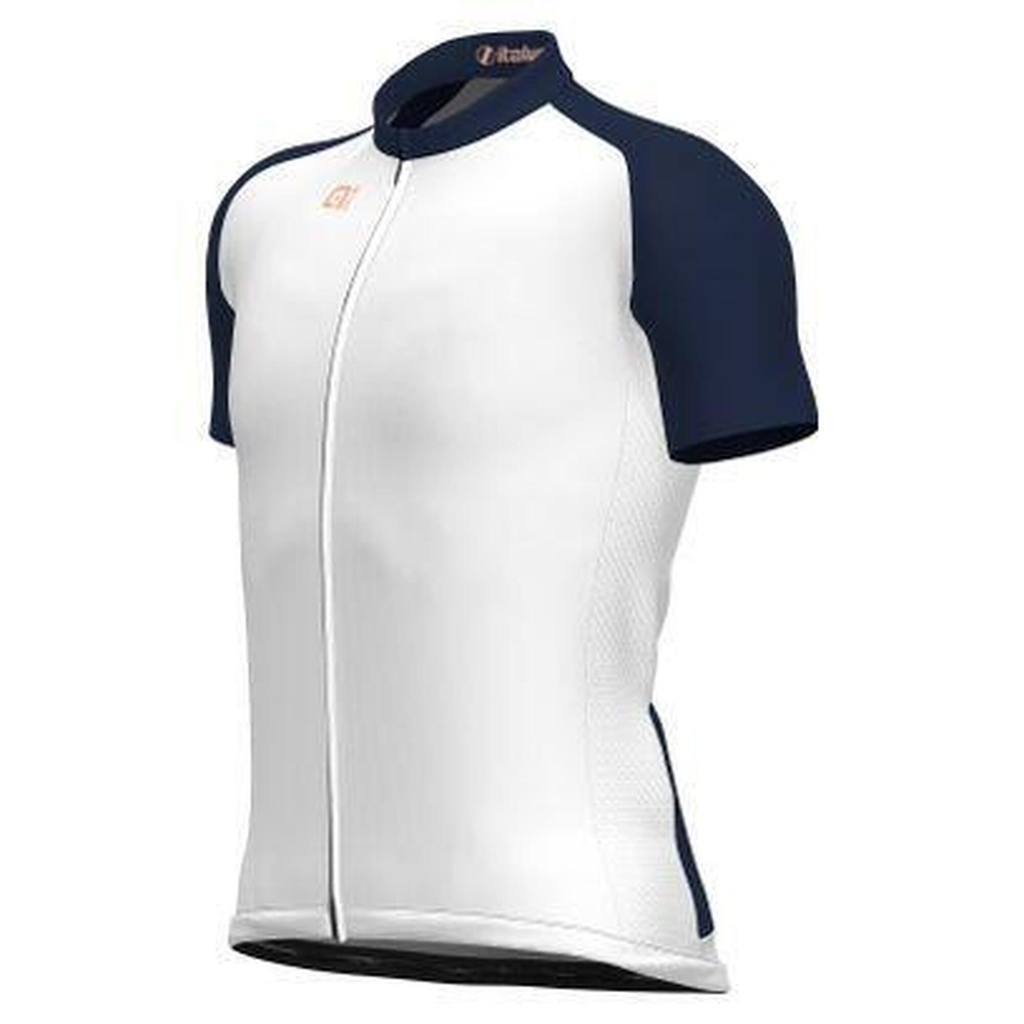 Maillot Manches Courtes Alé Asphalt Blanc/Bleu ALÉ CYCLING | Decathlon