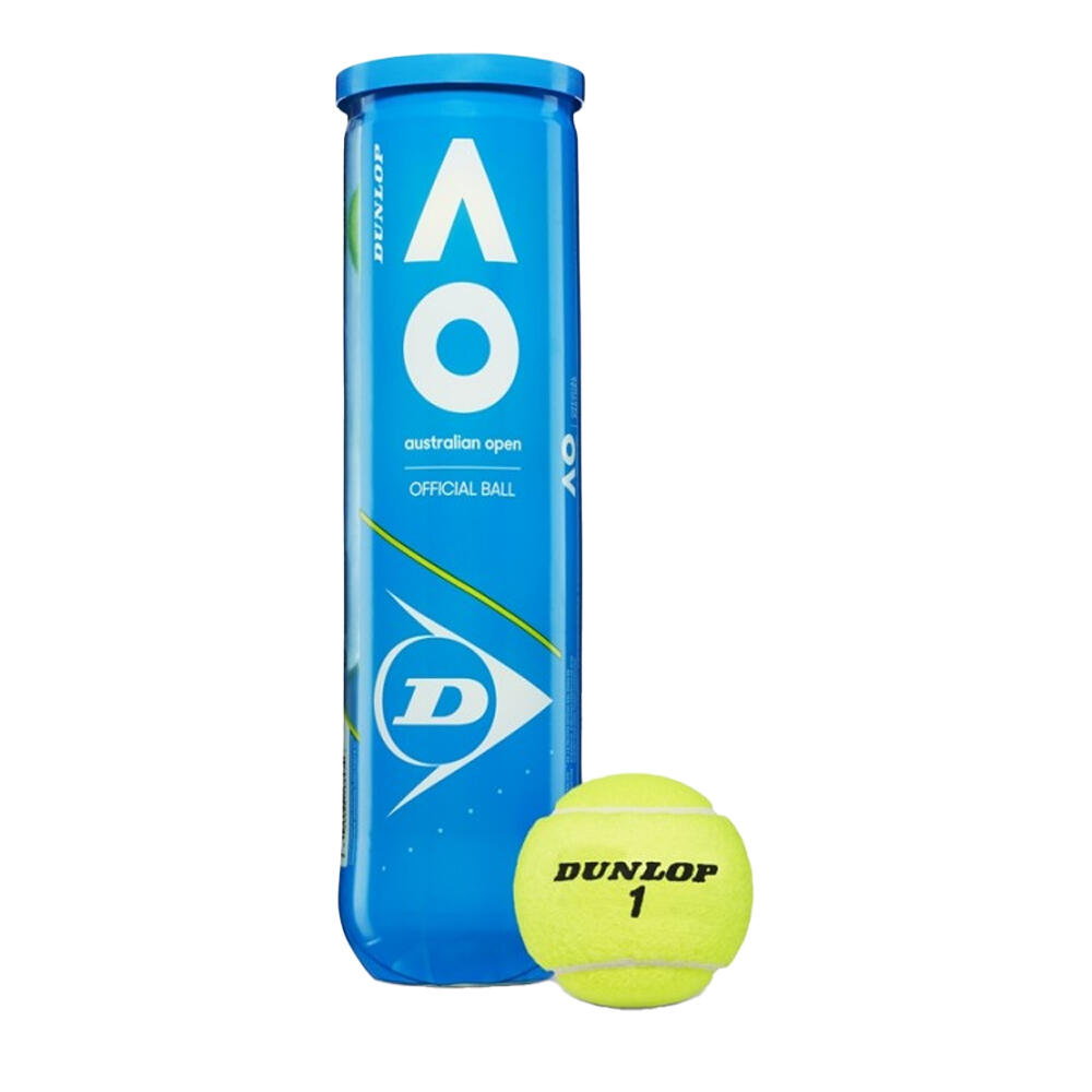 Australian Open Tennis Balls (Pack of 4) (Yellow) DUNLOP | Decathlon