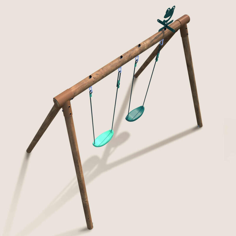 Balançoire en bois trait 2 agrès Alizée SOULET | Decathlon