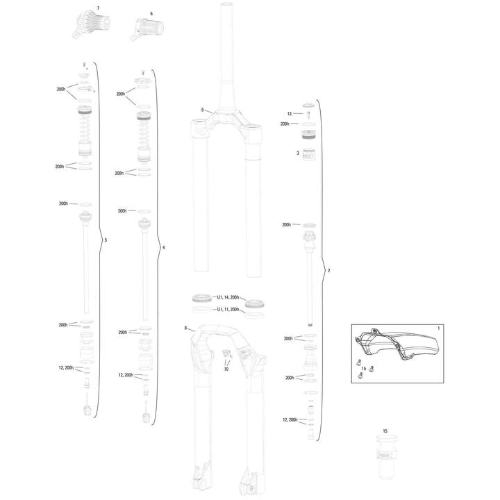 Fourche RockShox RS Psylo 27,5" Boost 130 mm — gold ROCKSHOX | Decathlon
