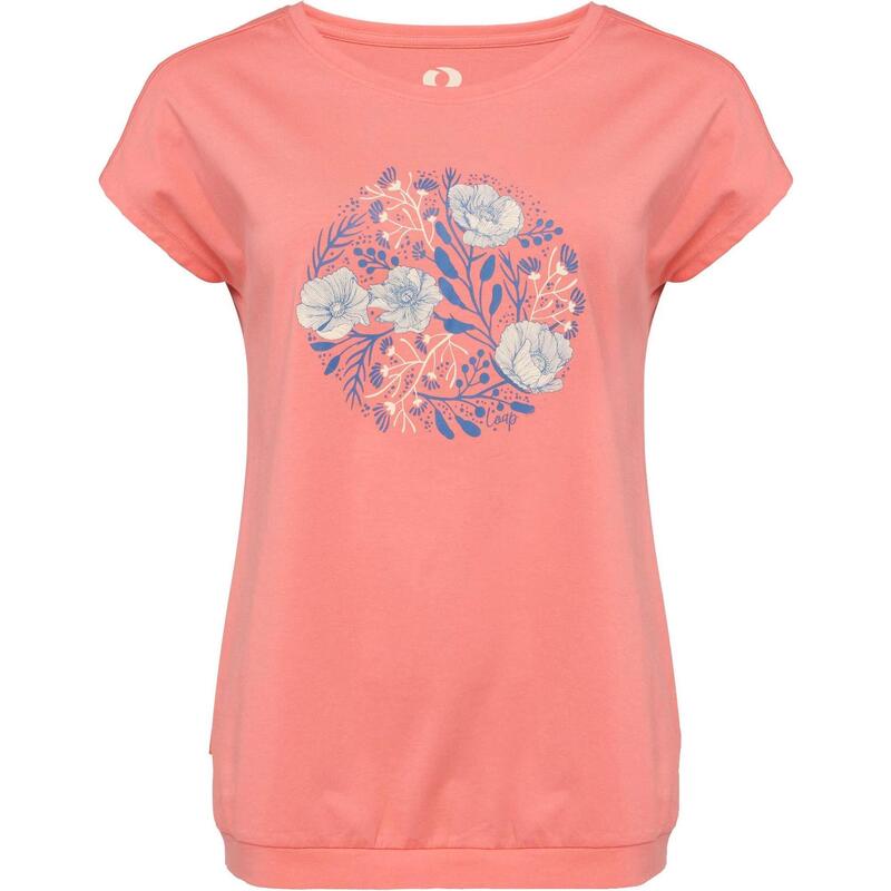 Női LOAP Barga póló 100% pamut, virágmintás, S WOMEN\'S BEST - Decathlon