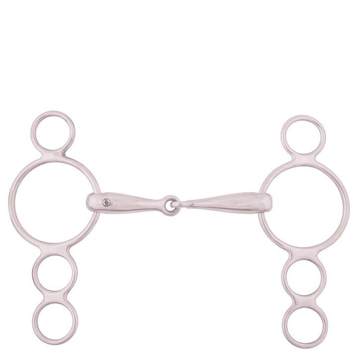 Mors 4 anneaux pour cheval réglable simple brisure inox BR Equitation ...