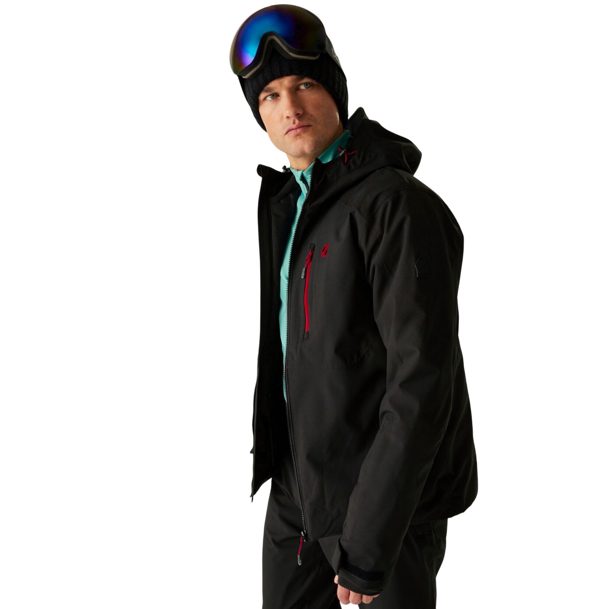 Mens Eagle III Ski Jacket (Black/Danger Red) | Decathlon